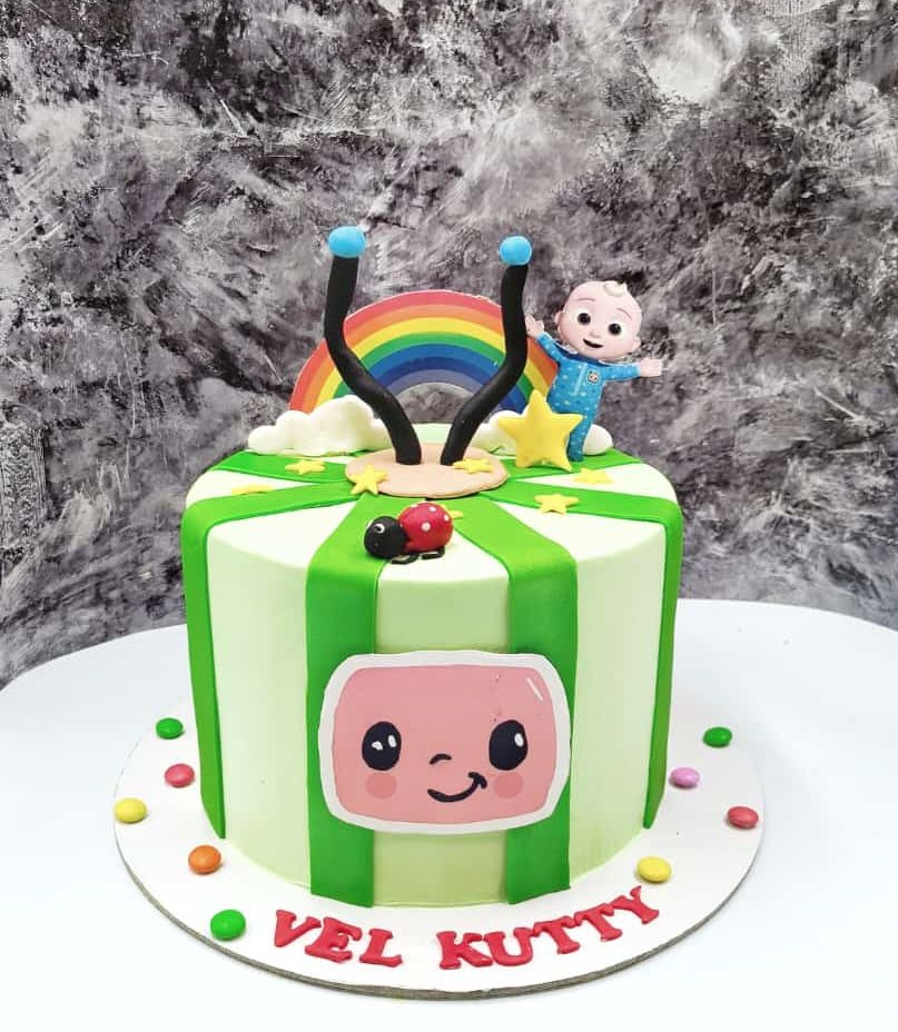 Coco Melon theme cake22