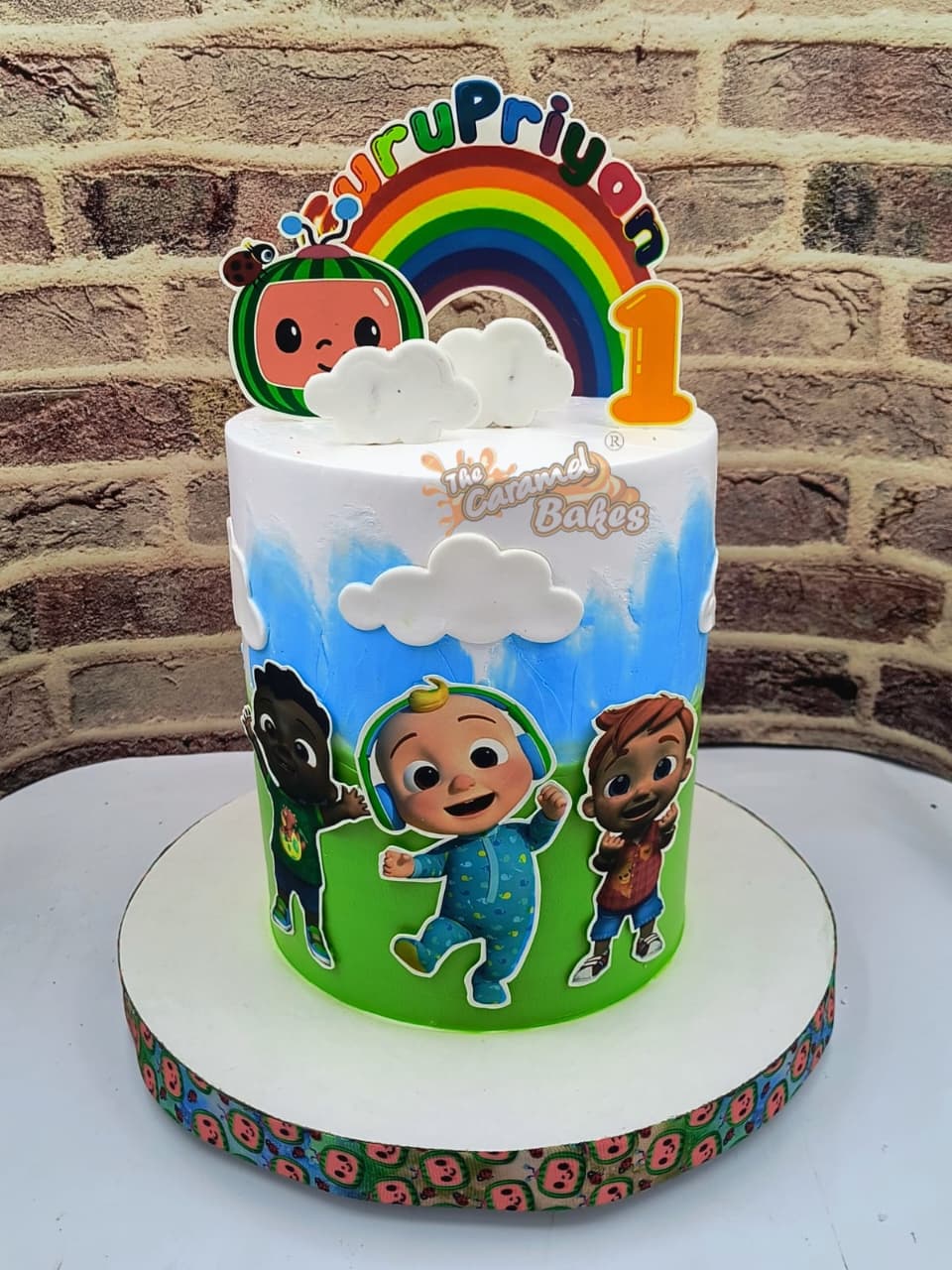 Coco Melon theme cake29